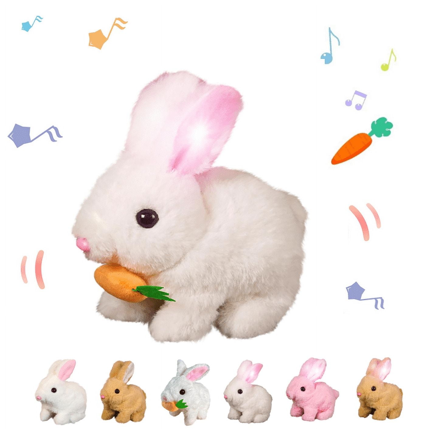Hopping Rabbit with Carrot with LED Ears Interactive Electronic Pet ...