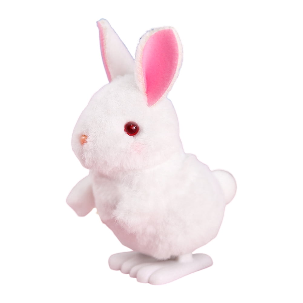 Hopping Rabbit Wind-Up Toy Plush Interactive Pet Rabbit Toy Type 1 ...