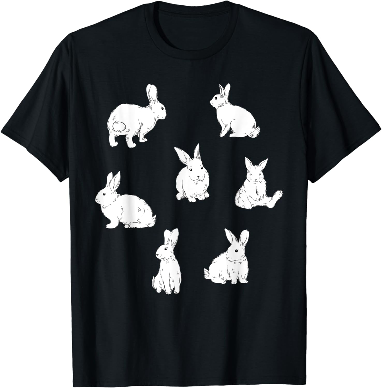 Hopping Rabbits Pattern Bunnies T-Shirt - Walmart.com