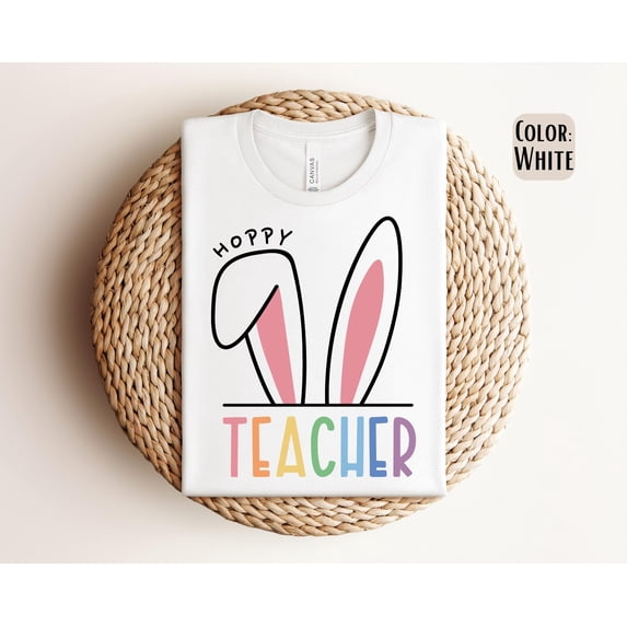 Hoppy Teacher Easter Shirt Spring Shirts for Teachers - Walmart.com