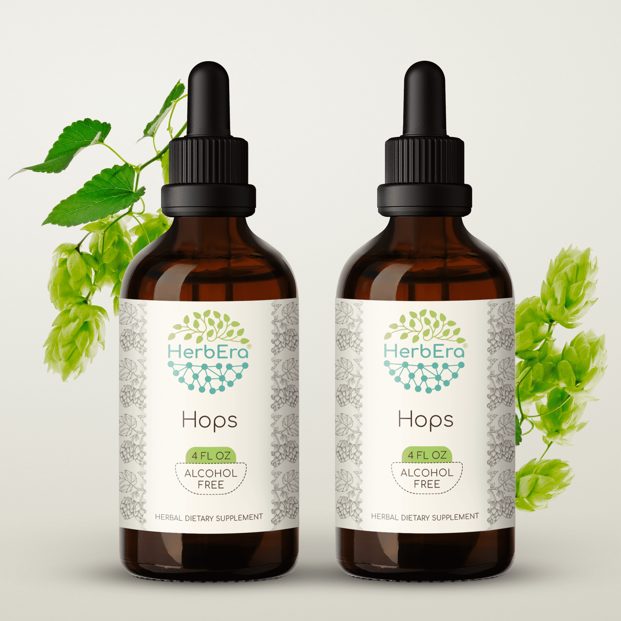 Hops Alcohol-FREE Herbal Extract Tincture, Super-Concentrated Organic ...