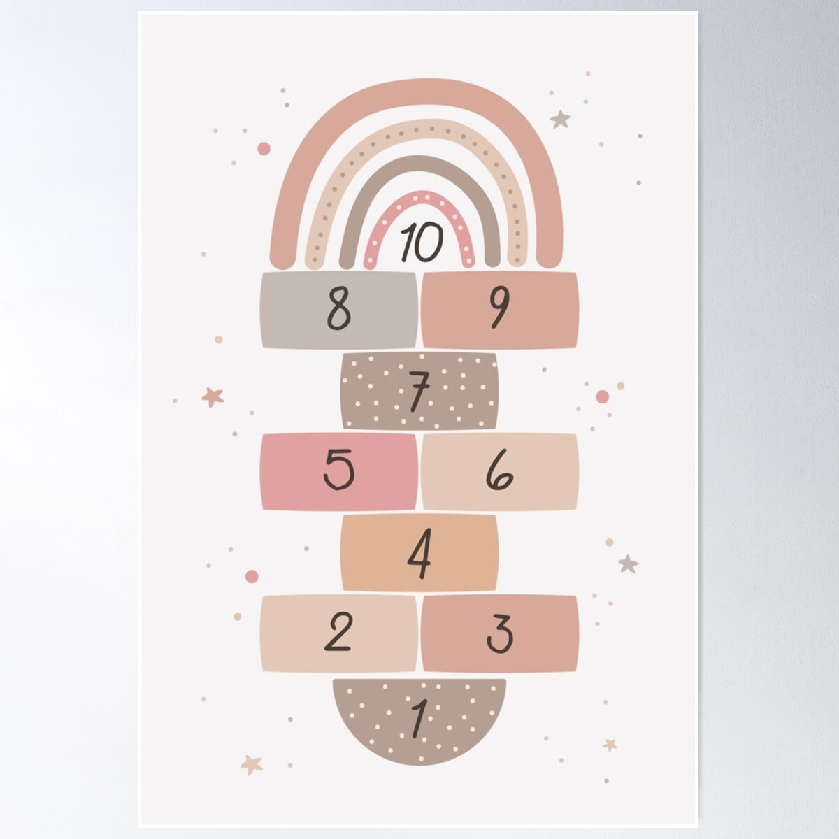 Hopscotch Print For Little Kids - Educational Print - Numbers From 1 To ...