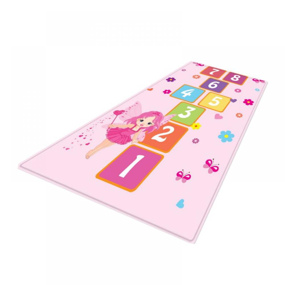 Hopscotch Rug 71"x24", Hop and Count Game Rug with Colorful Alphabet ...