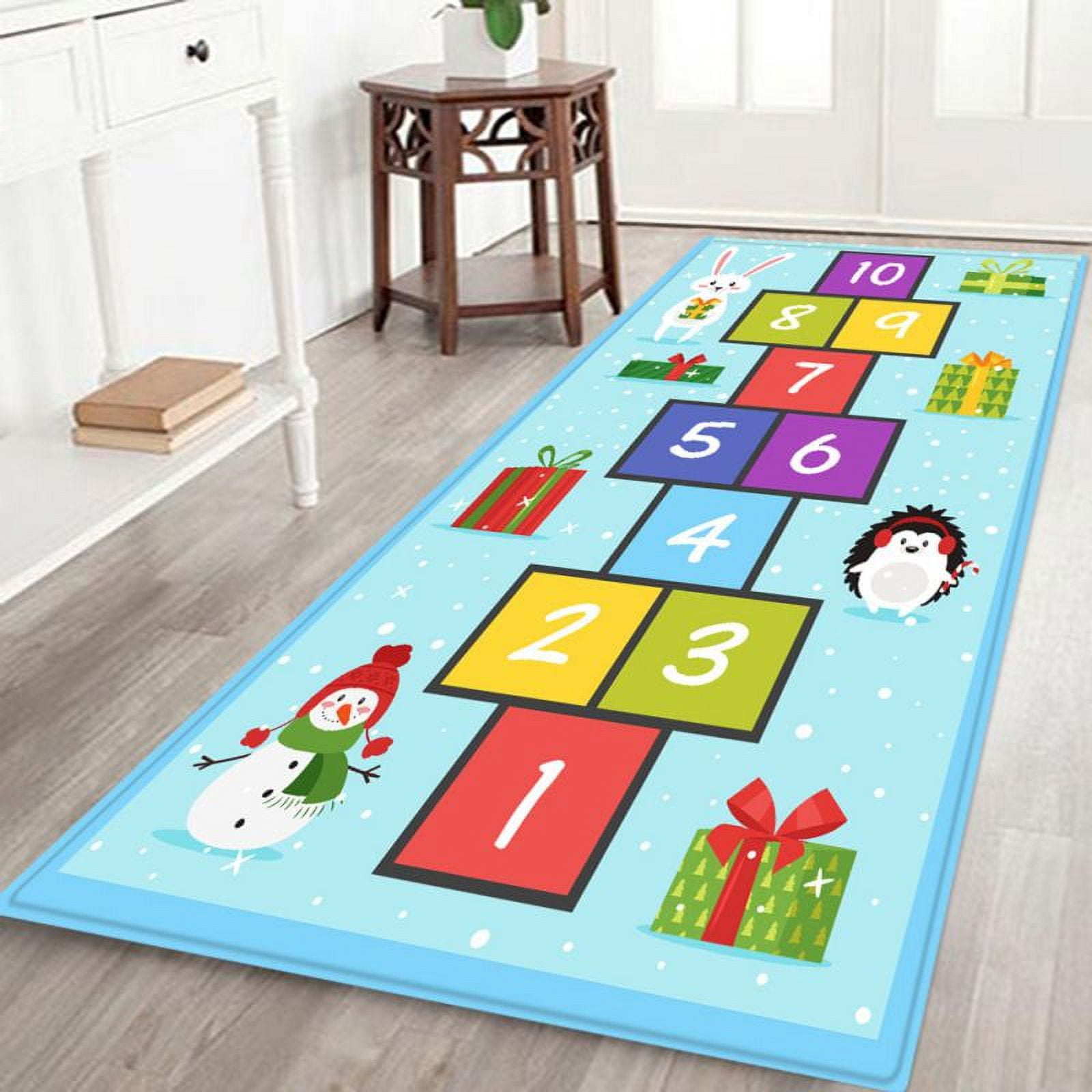 Hopscotch Rug, Durable Woven Anti Slip Floor Carpet, Kids Floor Play ...