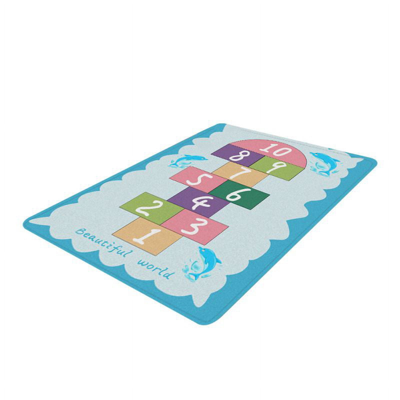 Hopscotch Rug, Hop And Count -Fun And Educational, Durable Woven Anti ...