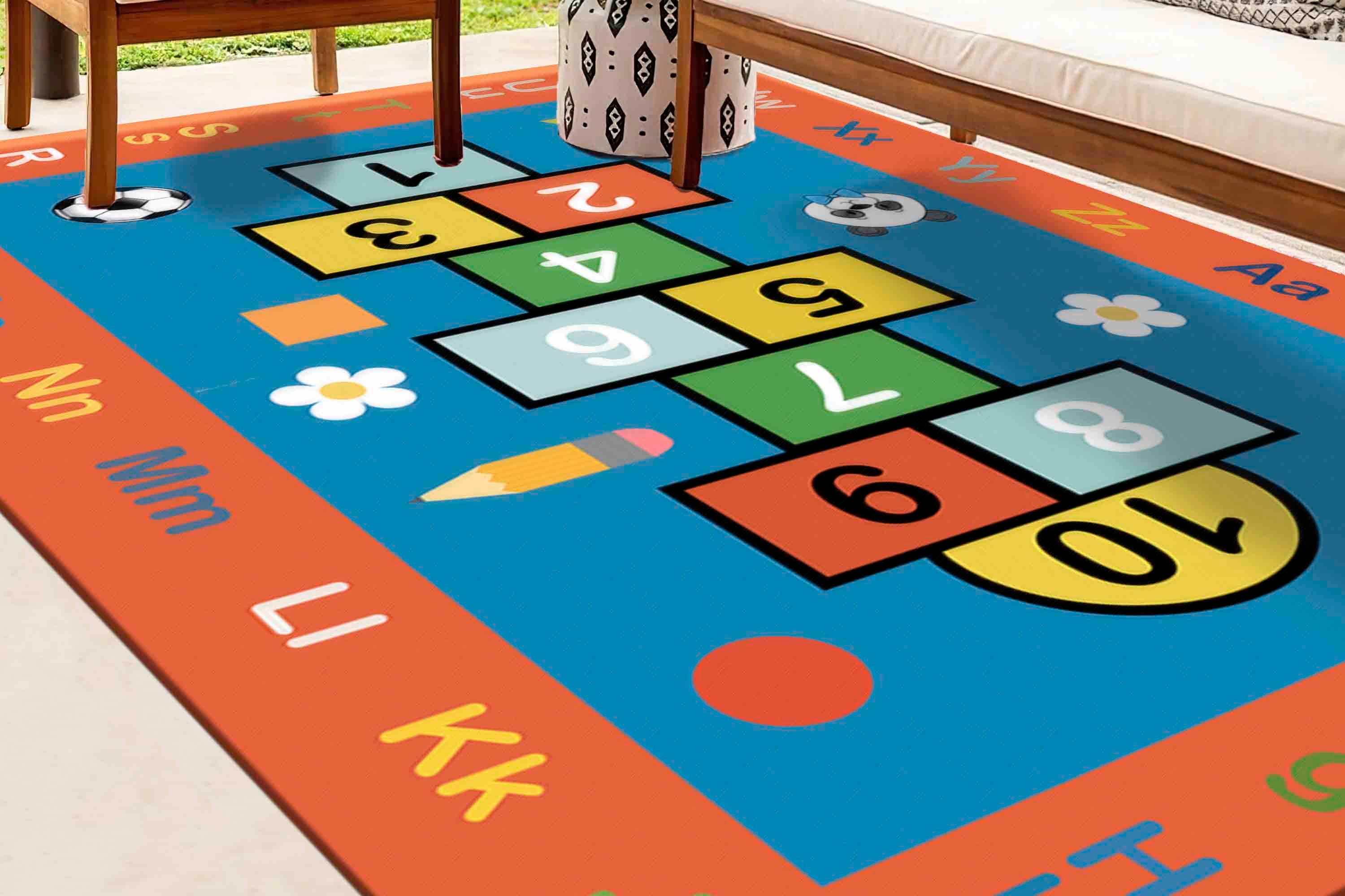 Hopscotch Rugs, Alphabet Rugs, Kids Rug, Non Slip Rug, Cool Rug, Area ...