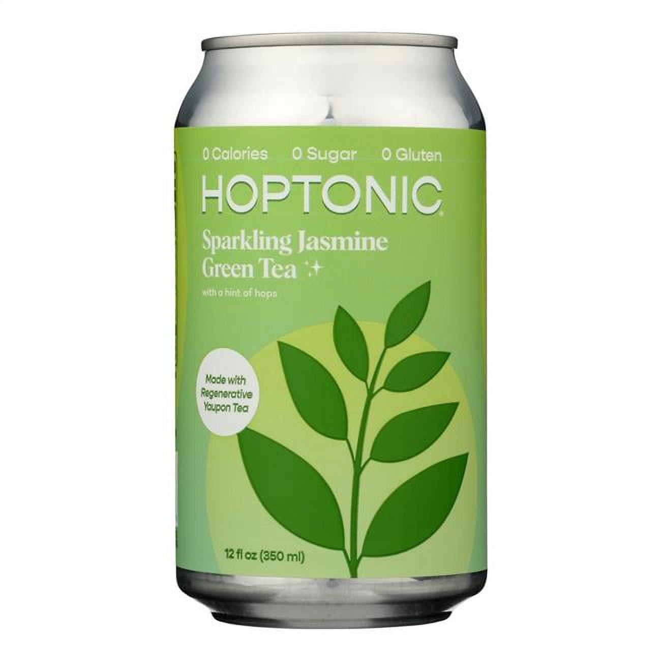Hoptonic Tea 12 fl oz Jasmine Sparkling Green Tea - Case of 6 - Walmart.com