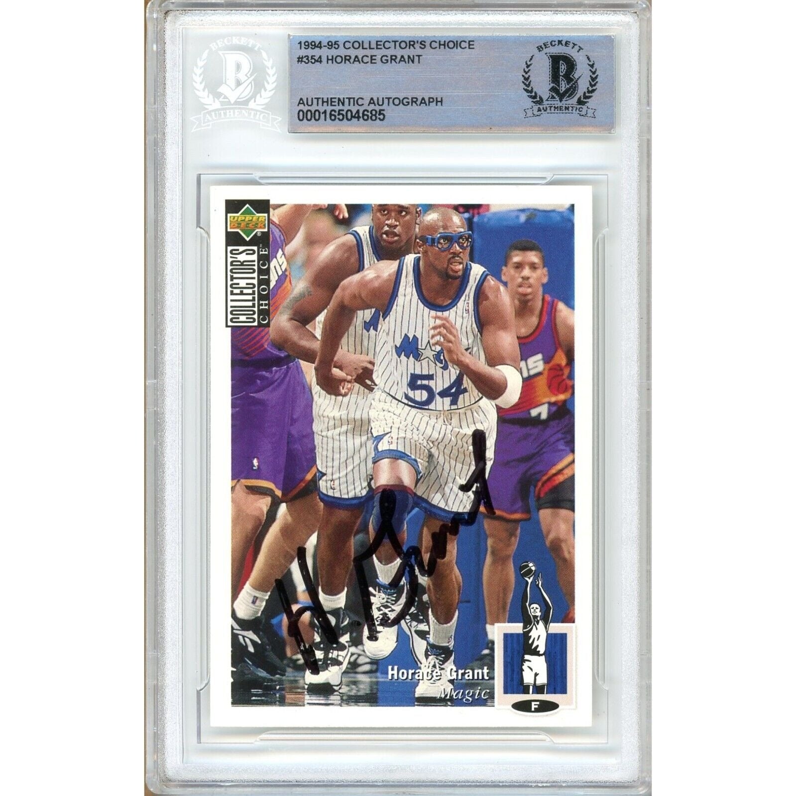 Horace Grant Orlando Magic Signed 1994-95 Collectors Choice Card ...