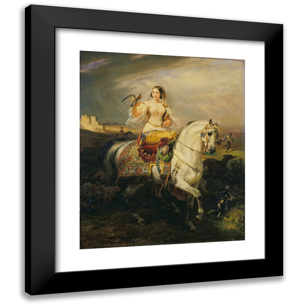 Horace Vernet 12x14 Black Modern Framed Museum Art Print Titled - An ...