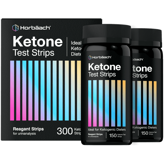 Horbäach Ketone Test Strips | 300 Count | Urine Reagant Strips for ...
