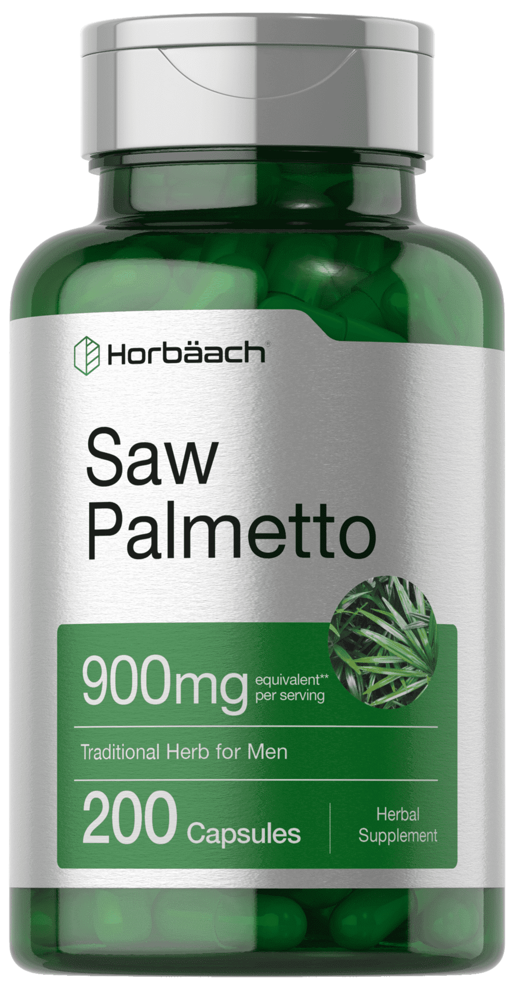 Horbaach Saw Palmetto Extract, 900mg, 200 Capsules, Traditional Herb ...