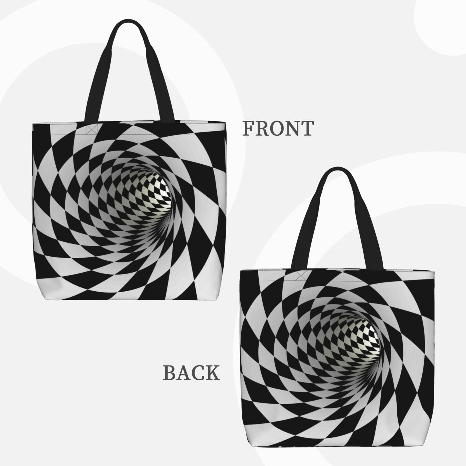 Horeoi 3D Vortex Illusion for Reinforced Shoulder Tote Bag Scratch ...