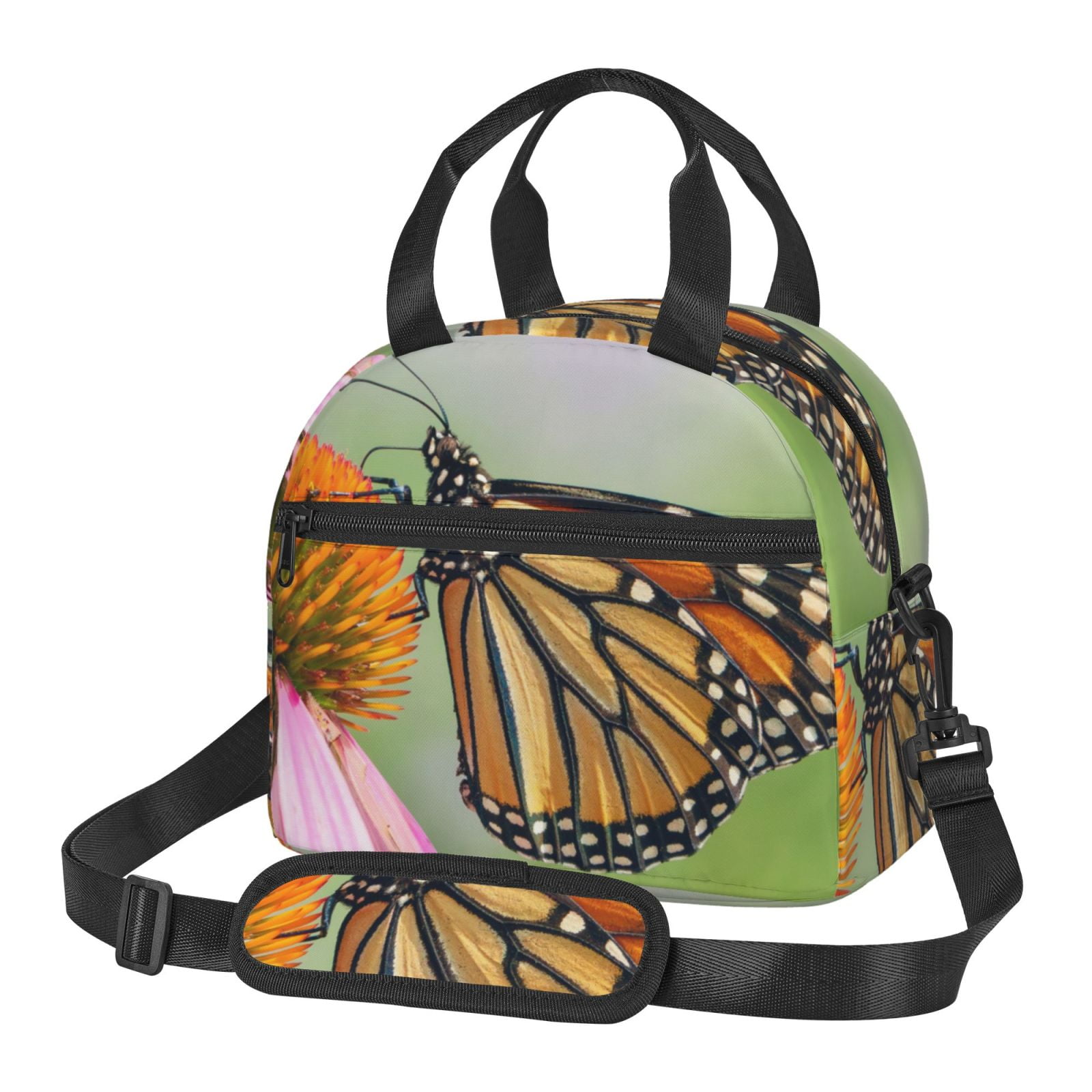 Horeoi A monarch butterfly for Insulated Lunch Bag with Adjustable ...