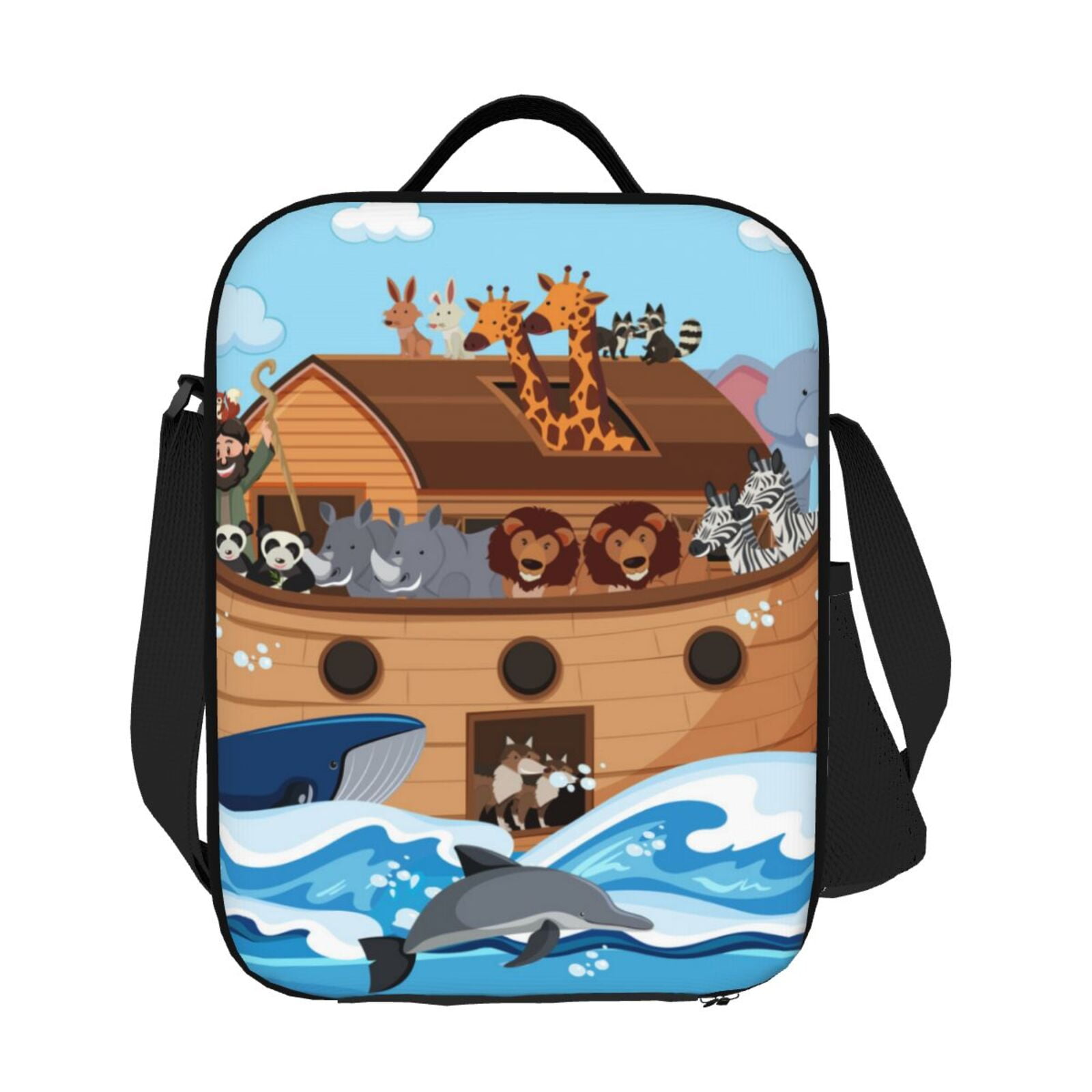 Horeoi Animals on Noah's Ark Pattern Insulated Thermal Lunch Bag with ...