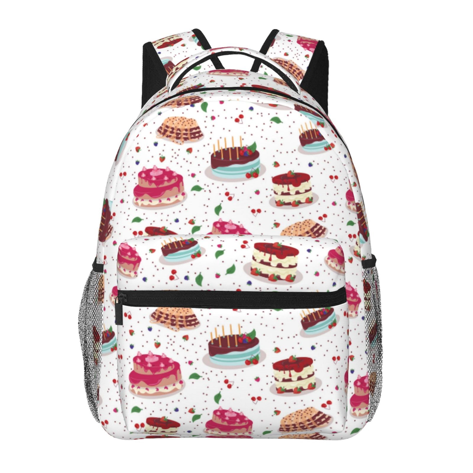 Horeoi Birthday Cake Print Eco-Friendly Lightweight Student Backpack ...