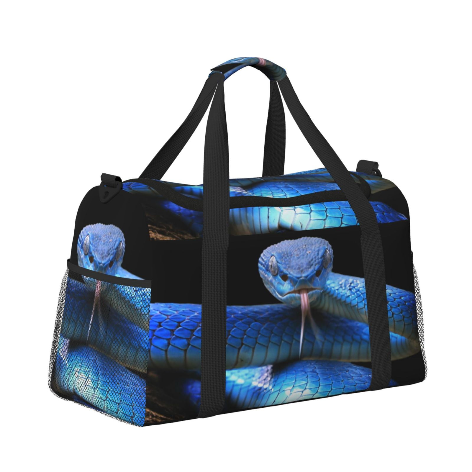 Horeoi Blue Viper Snake for Travel Duffle Bag with Adjustable Strap ...