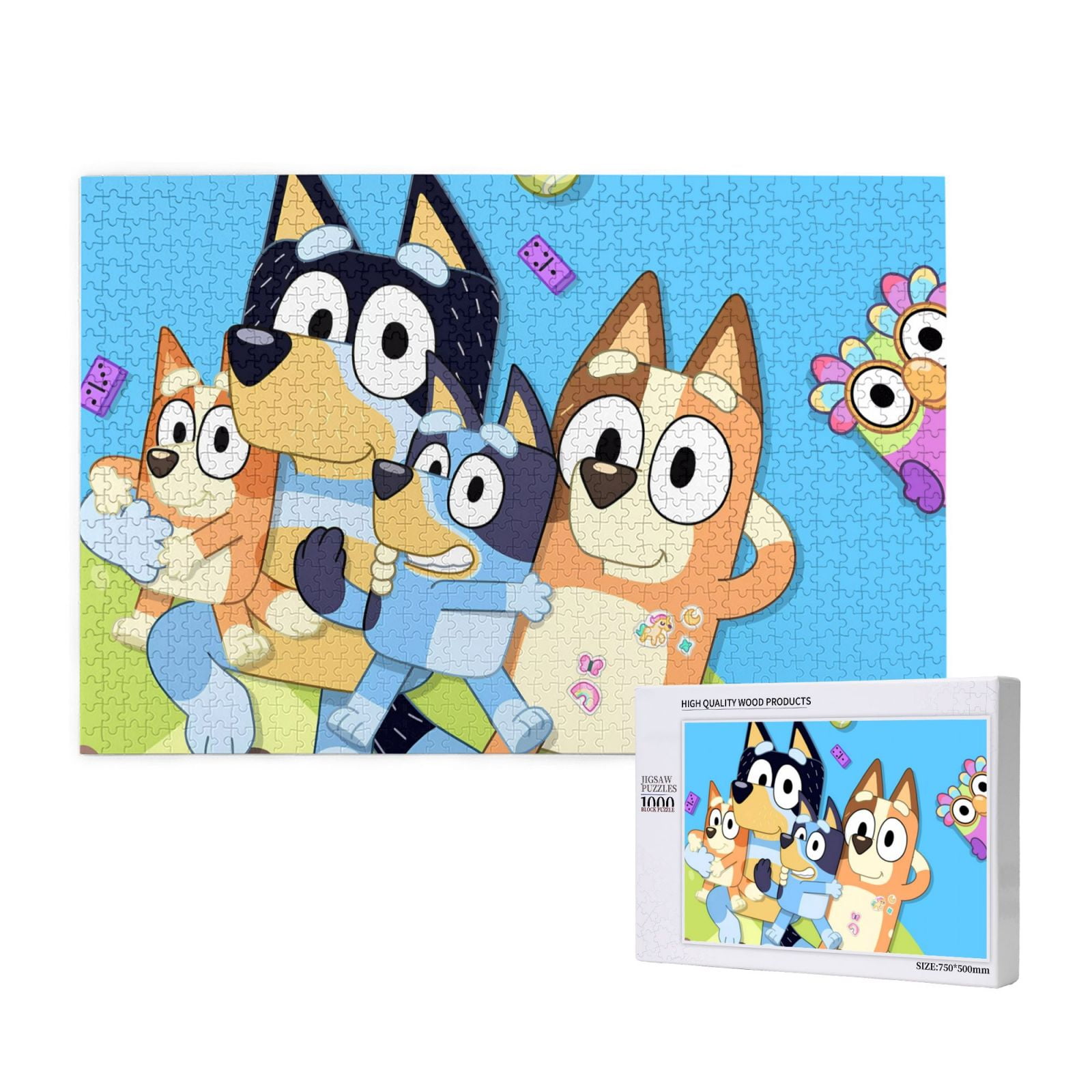 Horeoi Bluey Print 1000 Piece Picture Puzzle, Enlightenment Wisdom ...