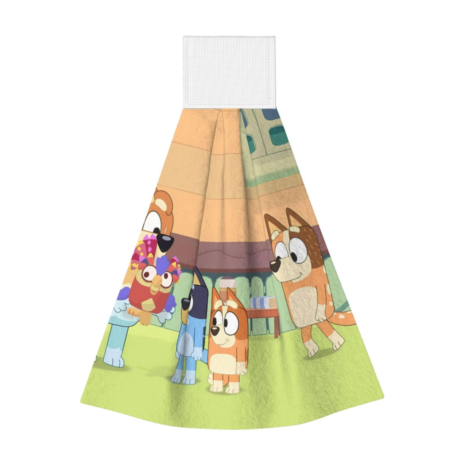 Horeoi Bluey Print Coral Velvet Hand Wipes Funny Hanging Kitchen Towel ...