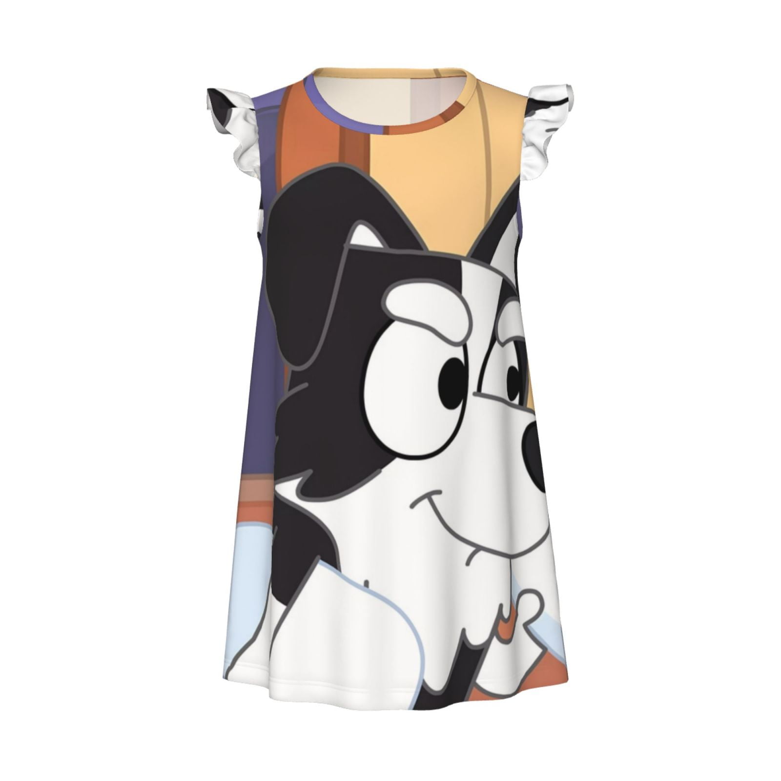 Horeoi Bluey Print Girls Princess Nightgowns Flutter Sleeves Night ...