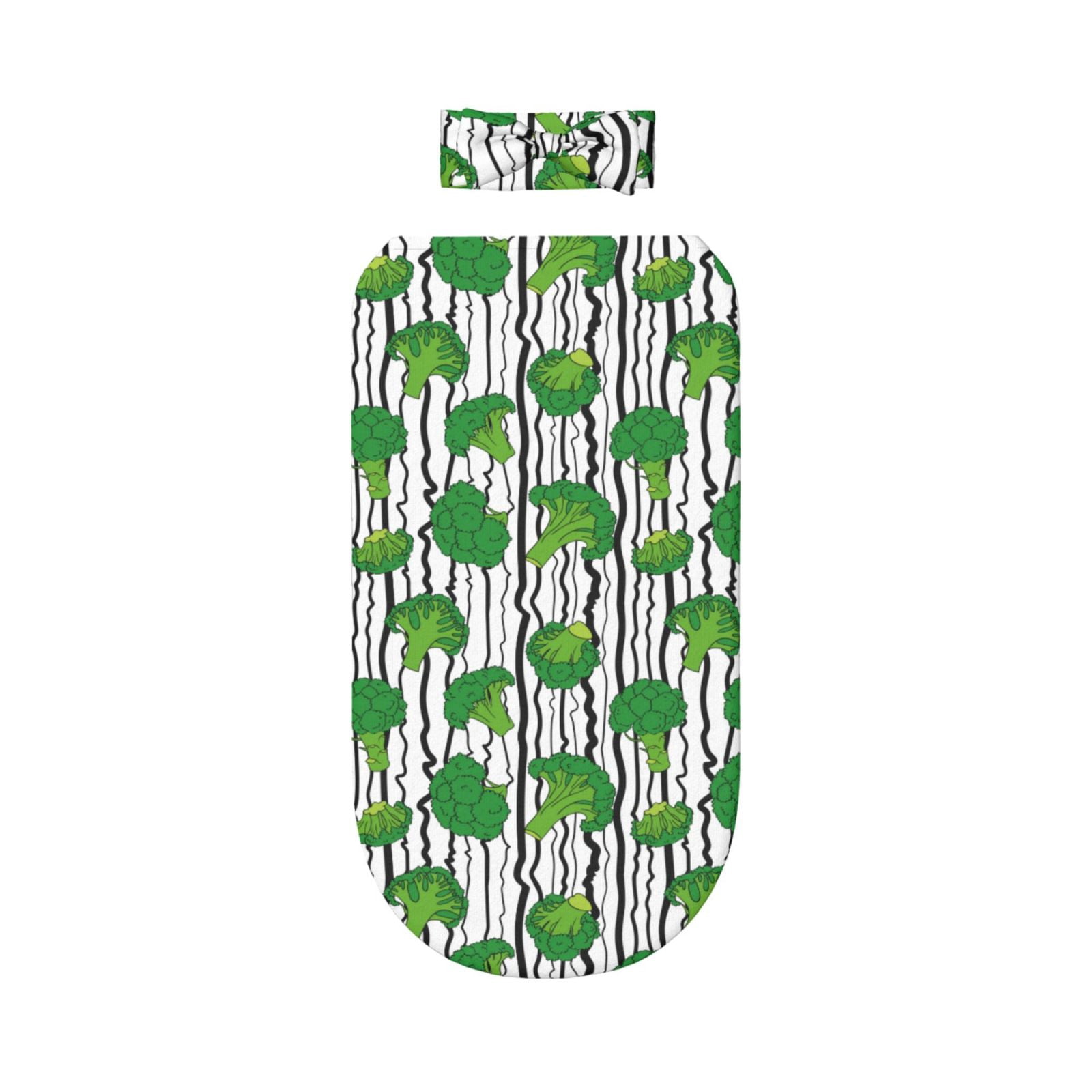 Horeoi Broccoli 2 Print Newborn Receiving Blanket Headband Set Baby ...