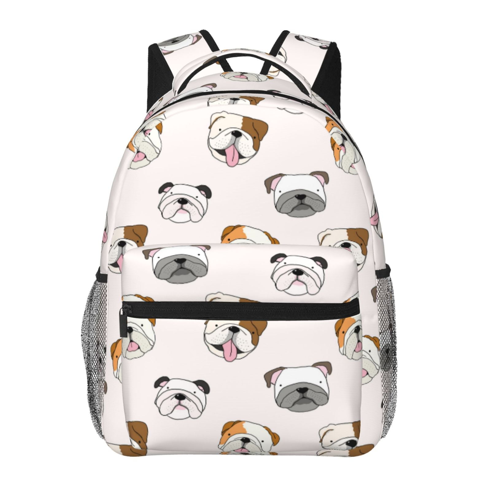Horeoi Bulldog Face Print Eco-Friendly Lightweight Student Backpack for ...