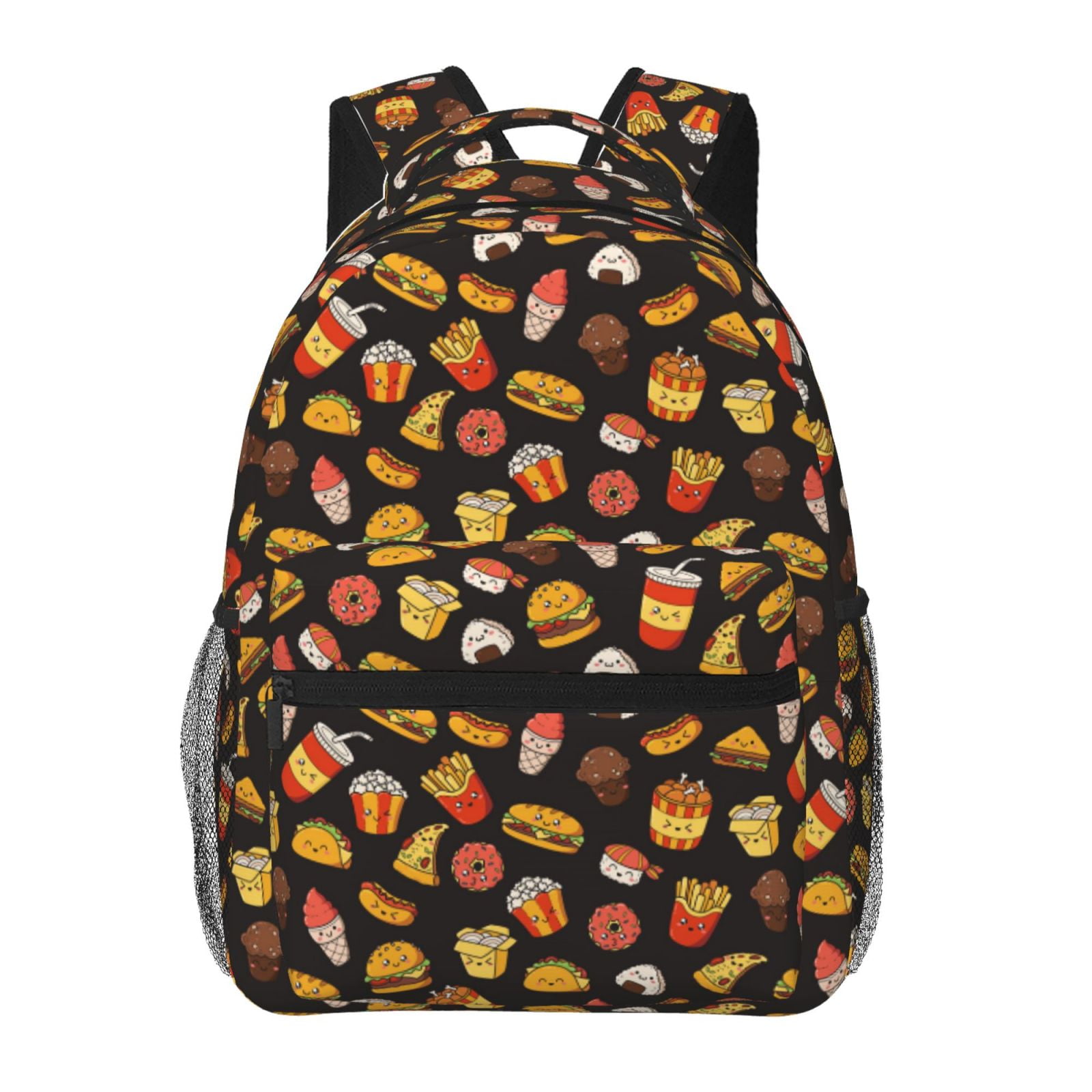 Horeoi Burger Fries Print Eco-Friendly Lightweight Student Backpack for ...