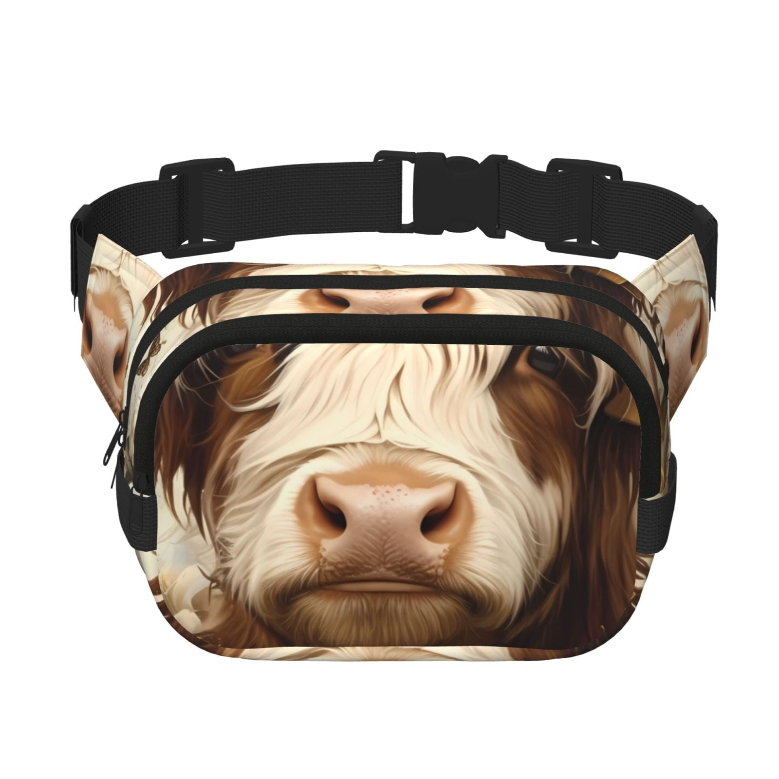 Horeoi Butterfly Cow Barrel for Square Double Layer Waist Bag for ...