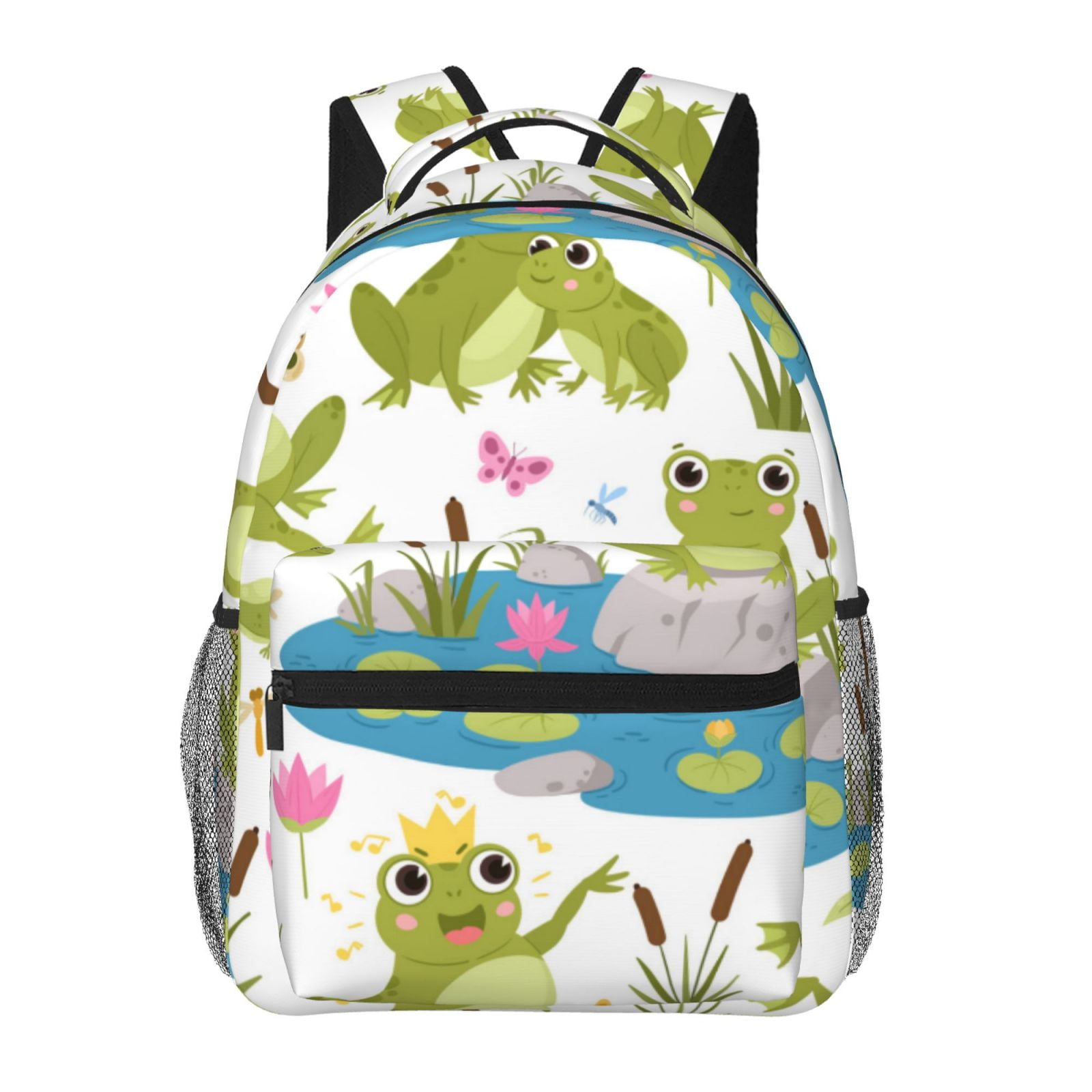 Horeoi Cartoon Frogs Print Eco-Friendly Lightweight Student Backpack ...