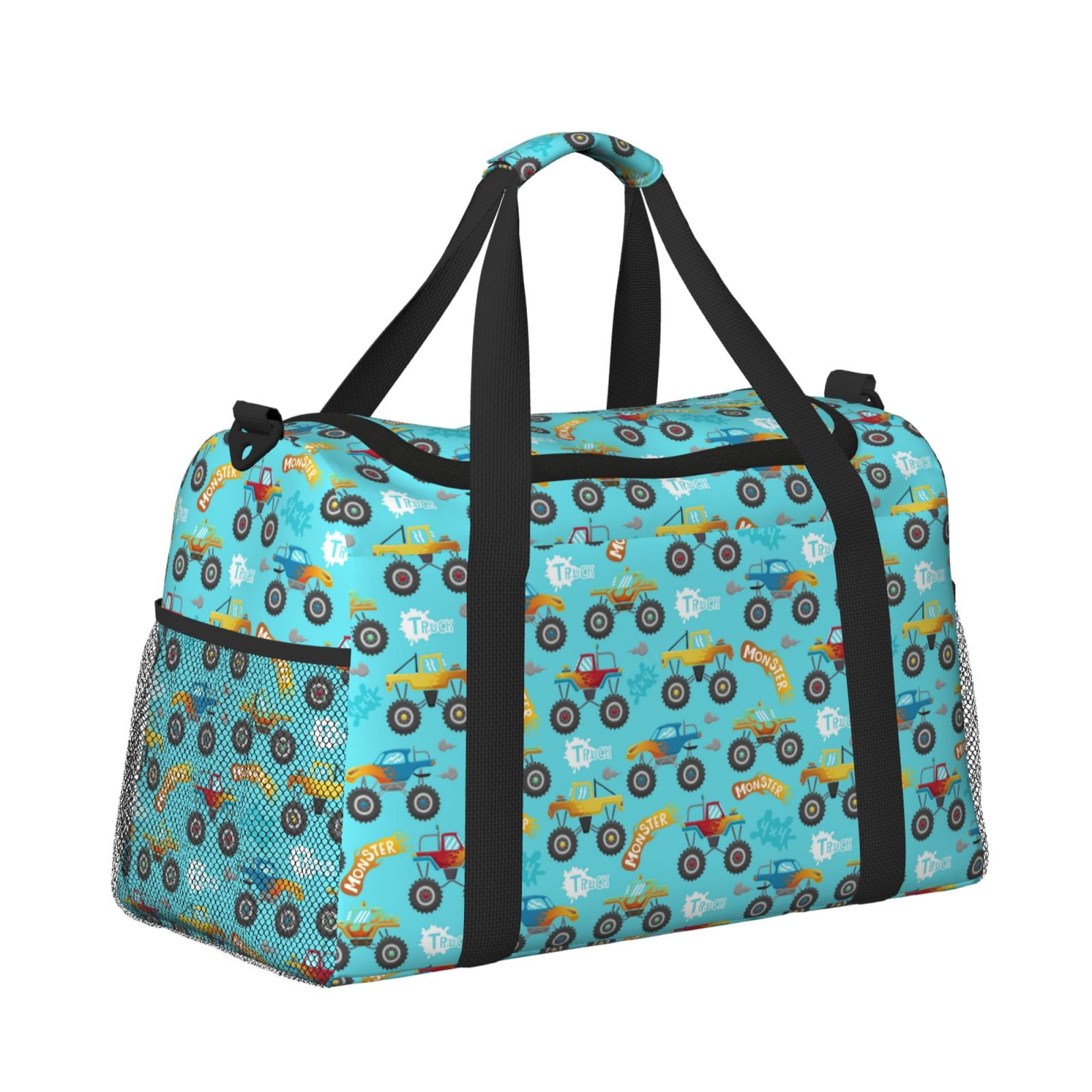 Horeoi Cartoon Monster Truck for Travel Duffle Bag with Adjustable ...