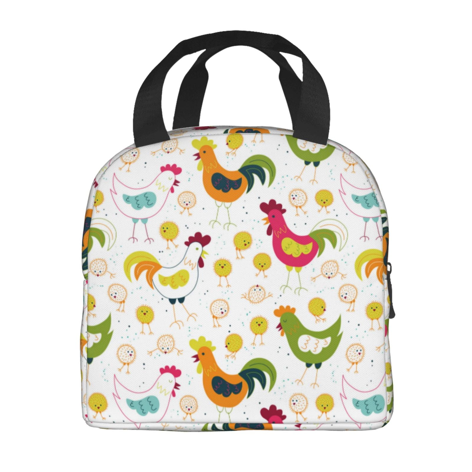 Horeoi Chickens A Pattern Lunch Bag for Work Picnic Travel Use Thermal ...