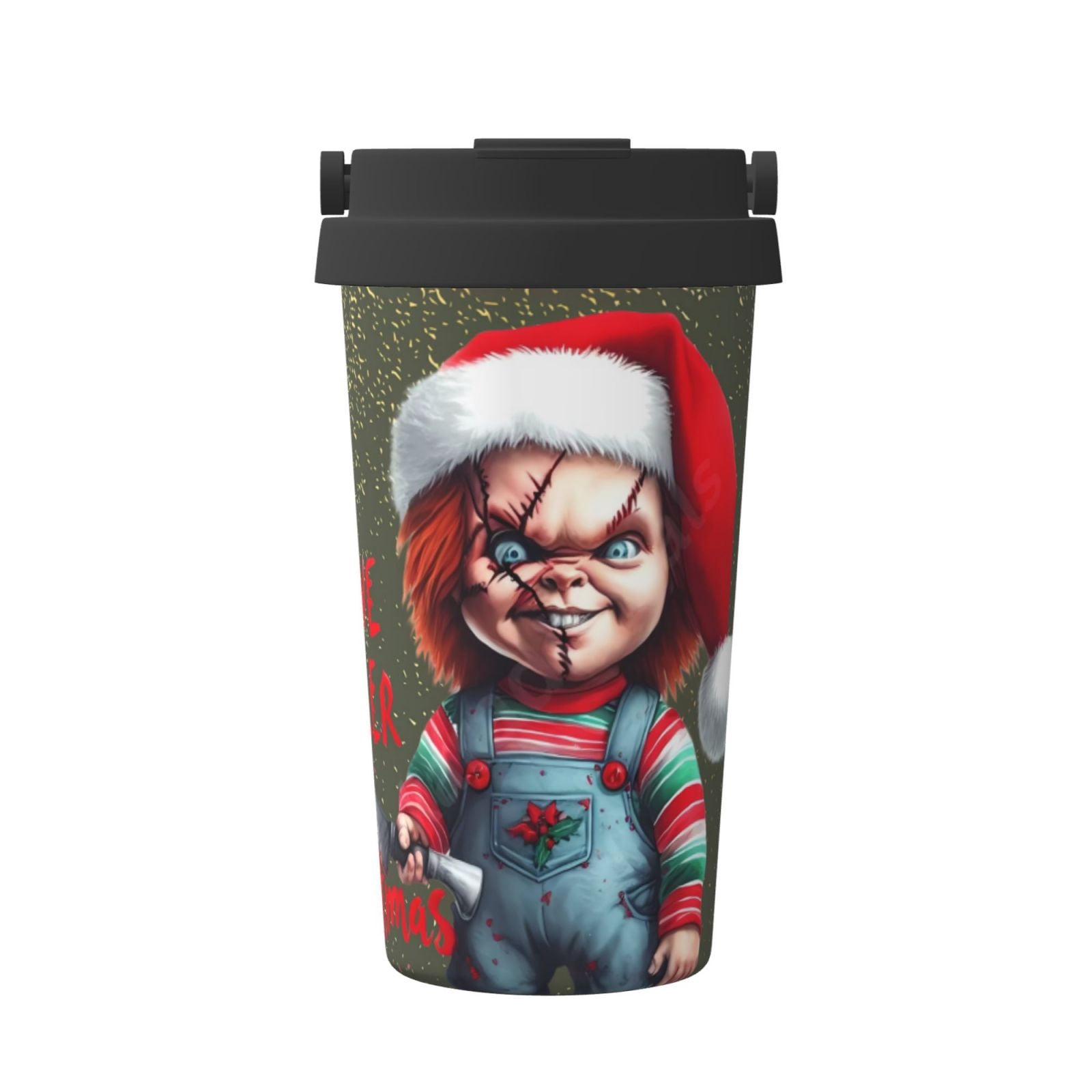Horeoi Chucky Print Coffee Travel Mug Spill Proof Leak Proof, Insulated ...
