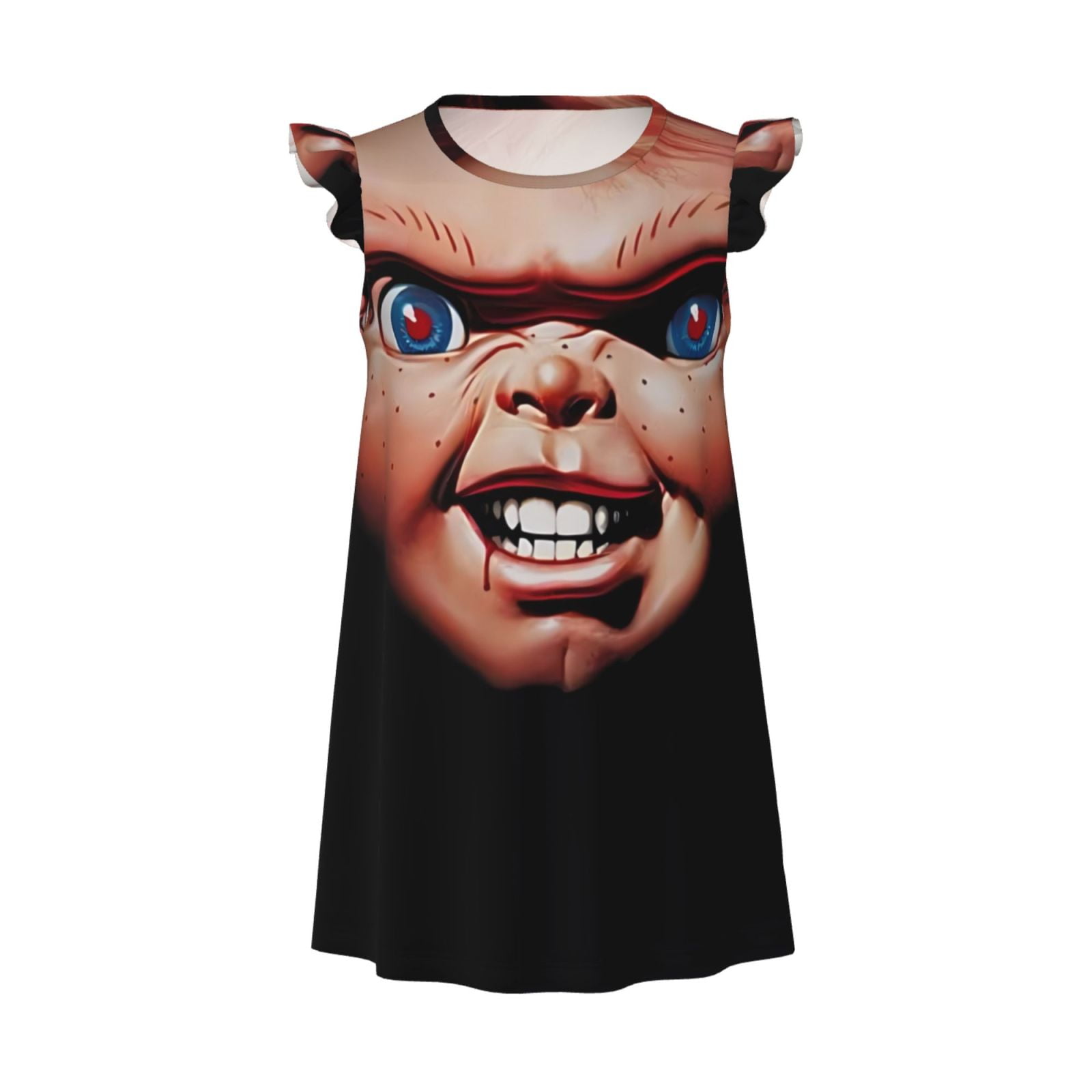 Horeoi Chucky Print Girls Princess Nightgowns Flutter Sleeves Night ...