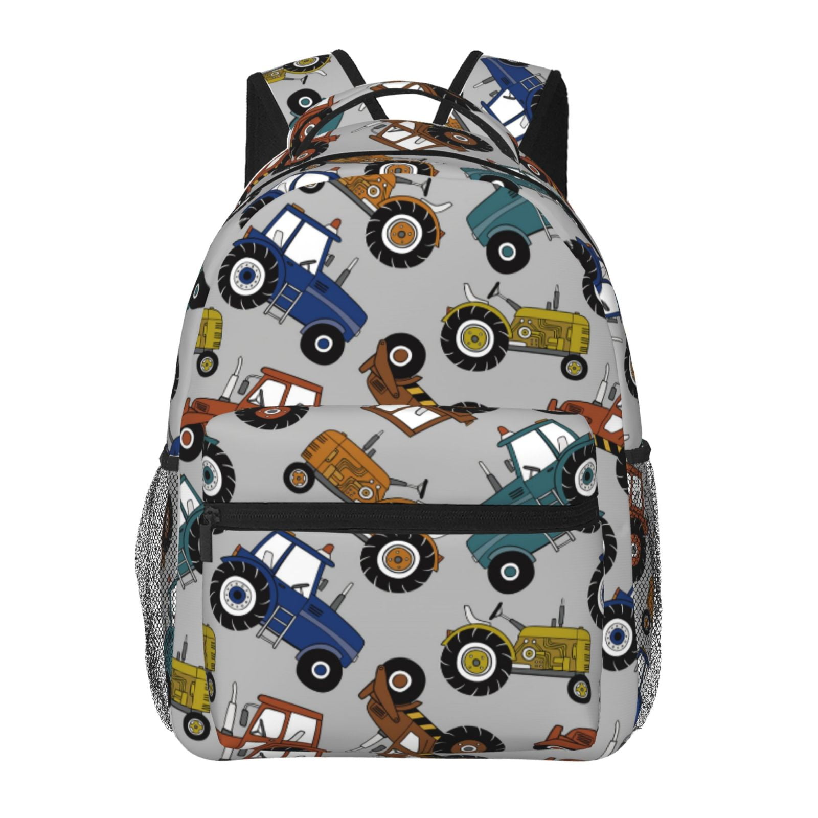 Horeoi Color Tractor Print Eco-Friendly Lightweight Student Backpack ...