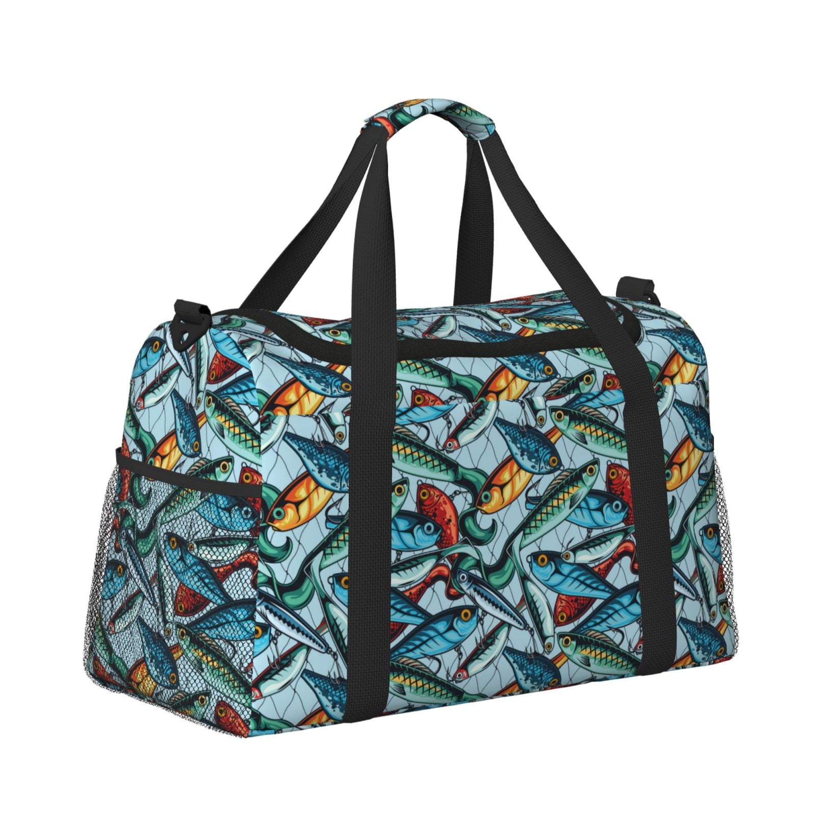 Horeoi Colorful Fishing Baits for Travel Duffle Bag with Adjustable ...