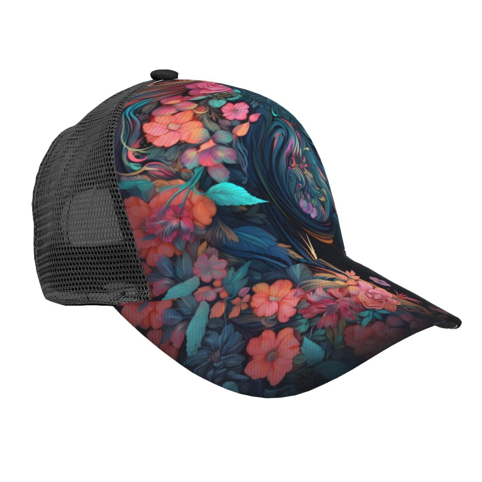 Horeoi Colorful Floral Patterned Horse Pattern Baseball Cap, Retro ...