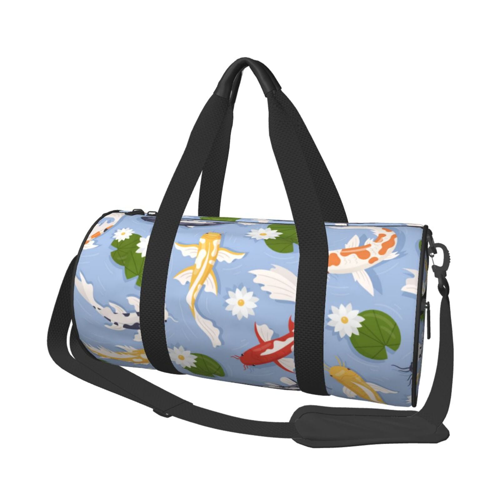 Horeoi Colorful Koi Fish Print Foldable Travel Duffle Bag with ...