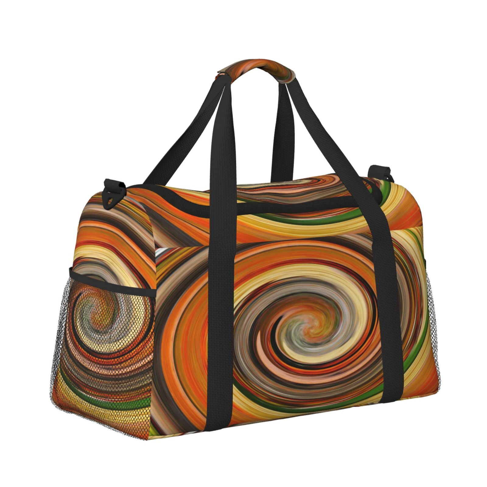 Horeoi Colorful Swirl for Travel Duffle Bag with Adjustable Strap ...