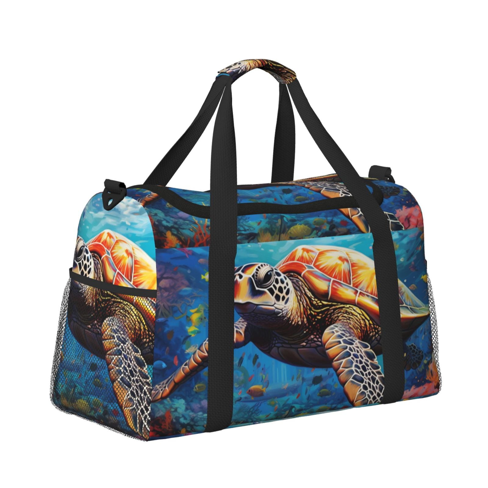 Horeoi Colorful Underwater Sea Turtle for Travel Duffle Bag with ...