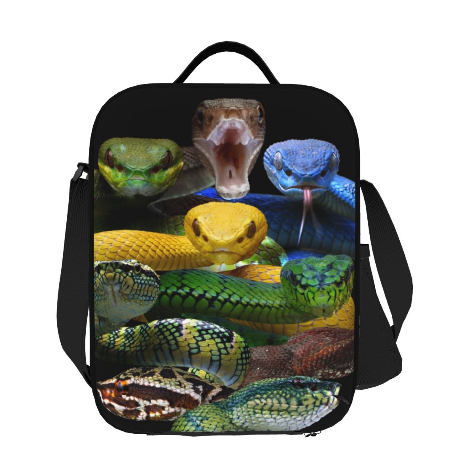 Horeoi Colorful Viper Snake Pattern Insulated Thermal Lunch Bag with ...