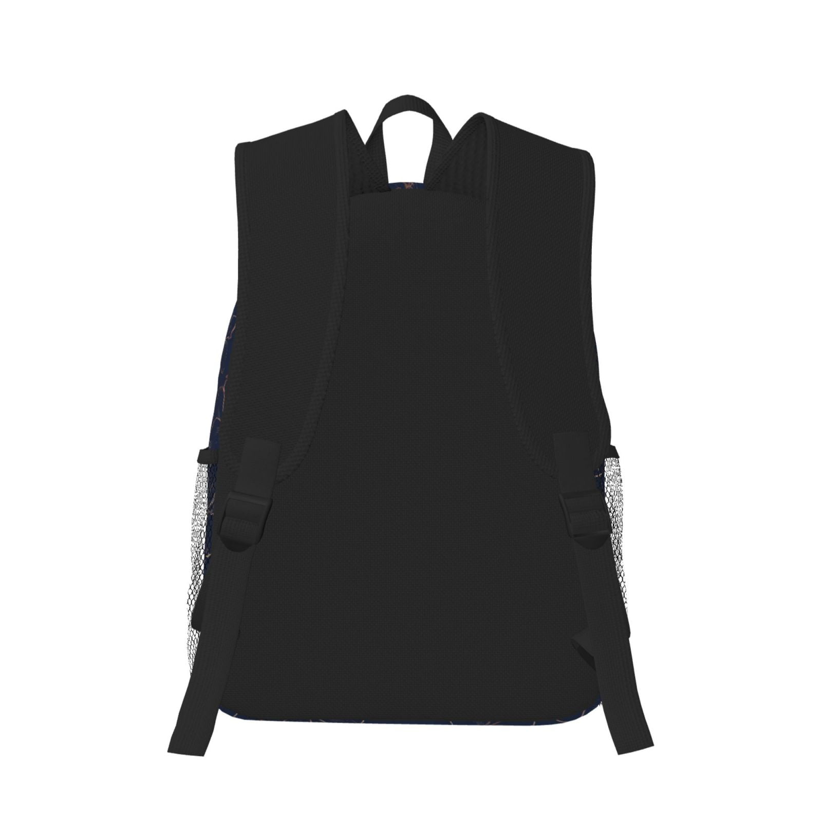 Horeoi Copper-Gold Gloss Outline Lily Flower Print Casual Backpack for ...