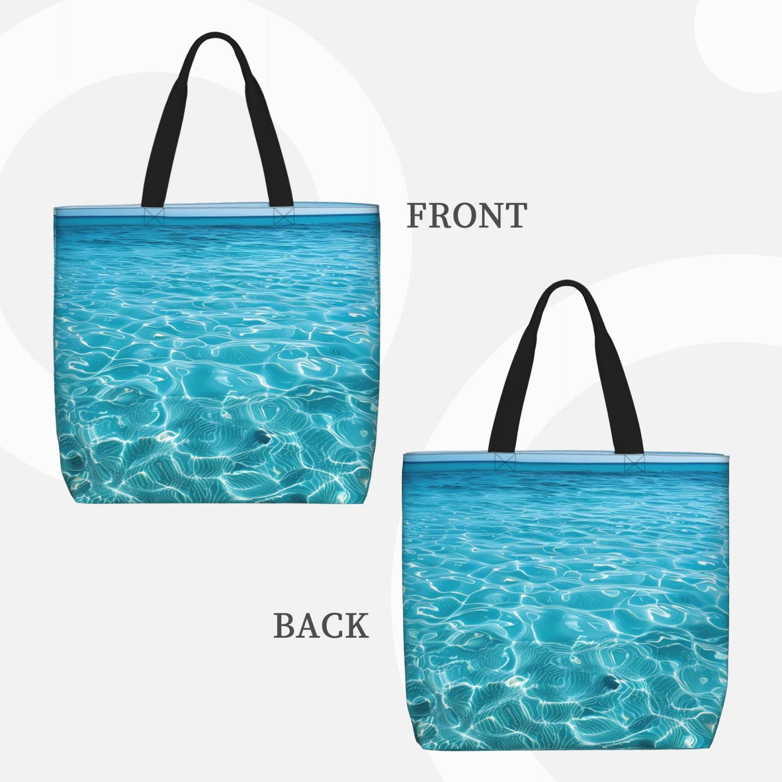 Horeoi Crystal Clear Ocean Waves for Reinforced Shoulder Tote Bag ...