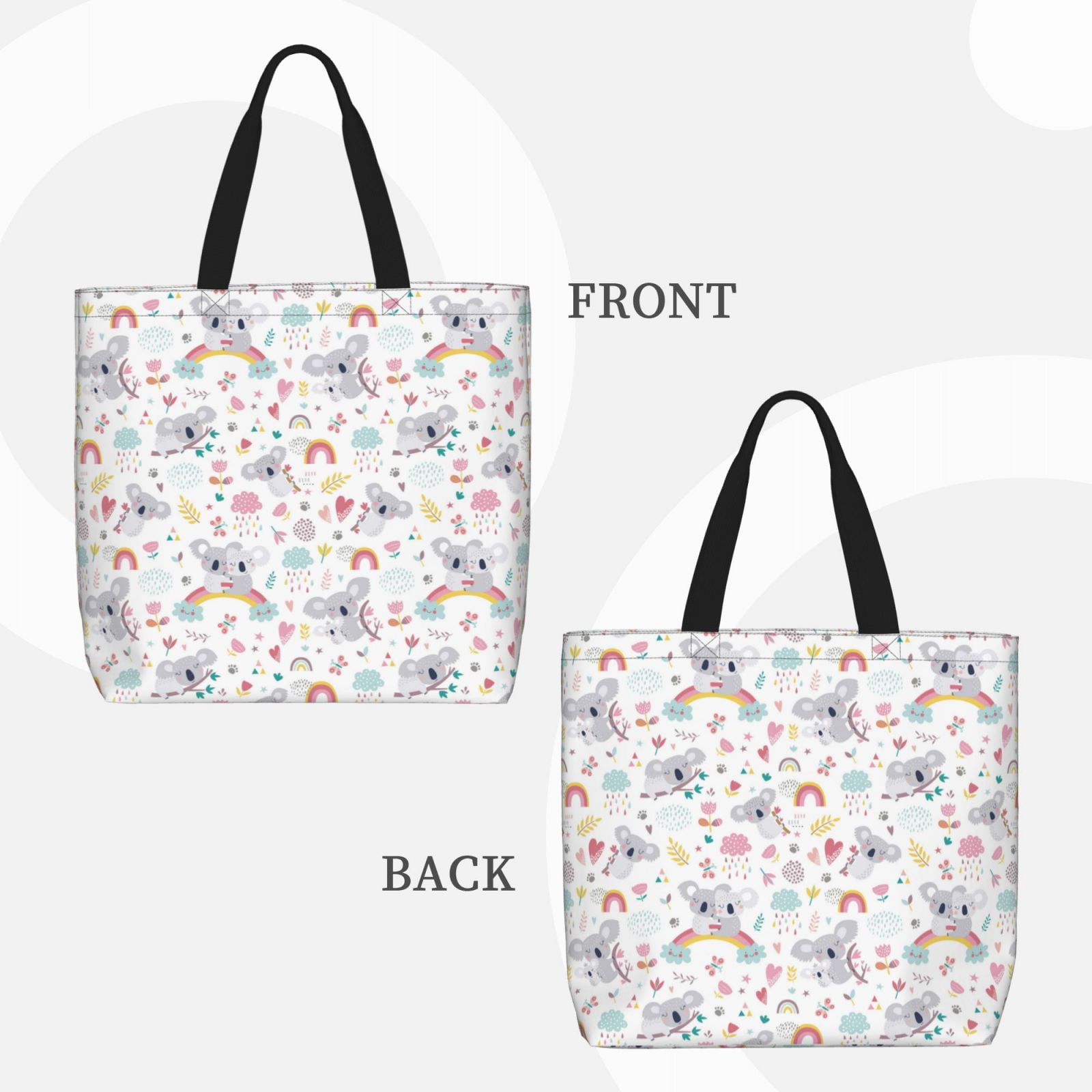 Horeoi Cute Koala for Reinforced Shoulder Tote Bag Scratch-Proof Design ...