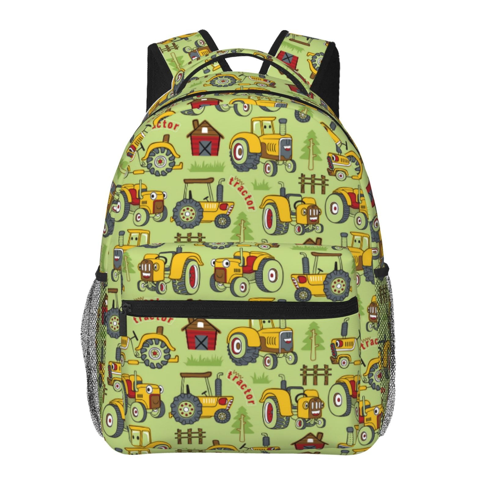 Horeoi Cute Tractor Print Eco-Friendly Lightweight Student Backpack for ...