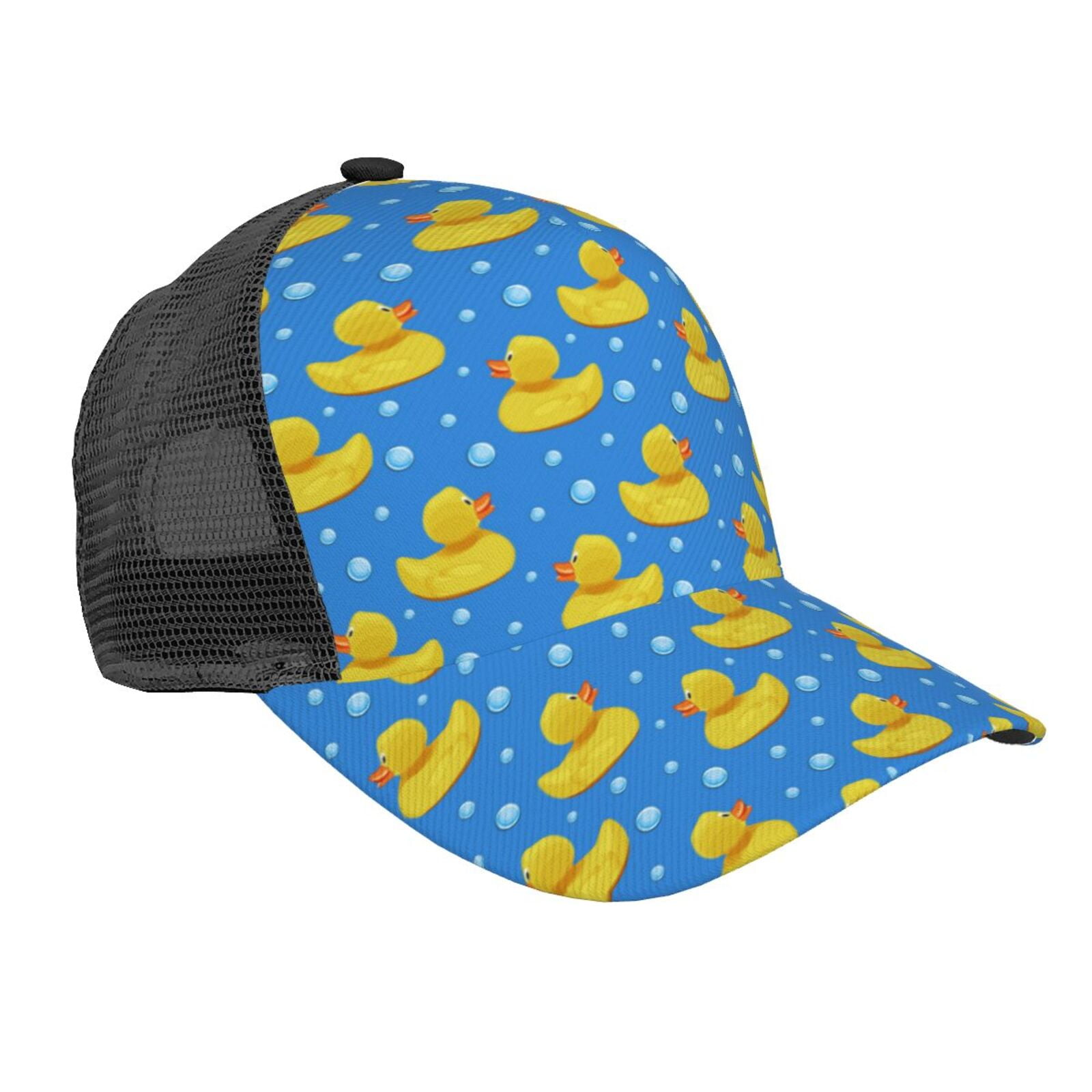 Horeoi Cute Yellow Rubber Ducks Pattern Baseball Cap, Retro Adjustable ...