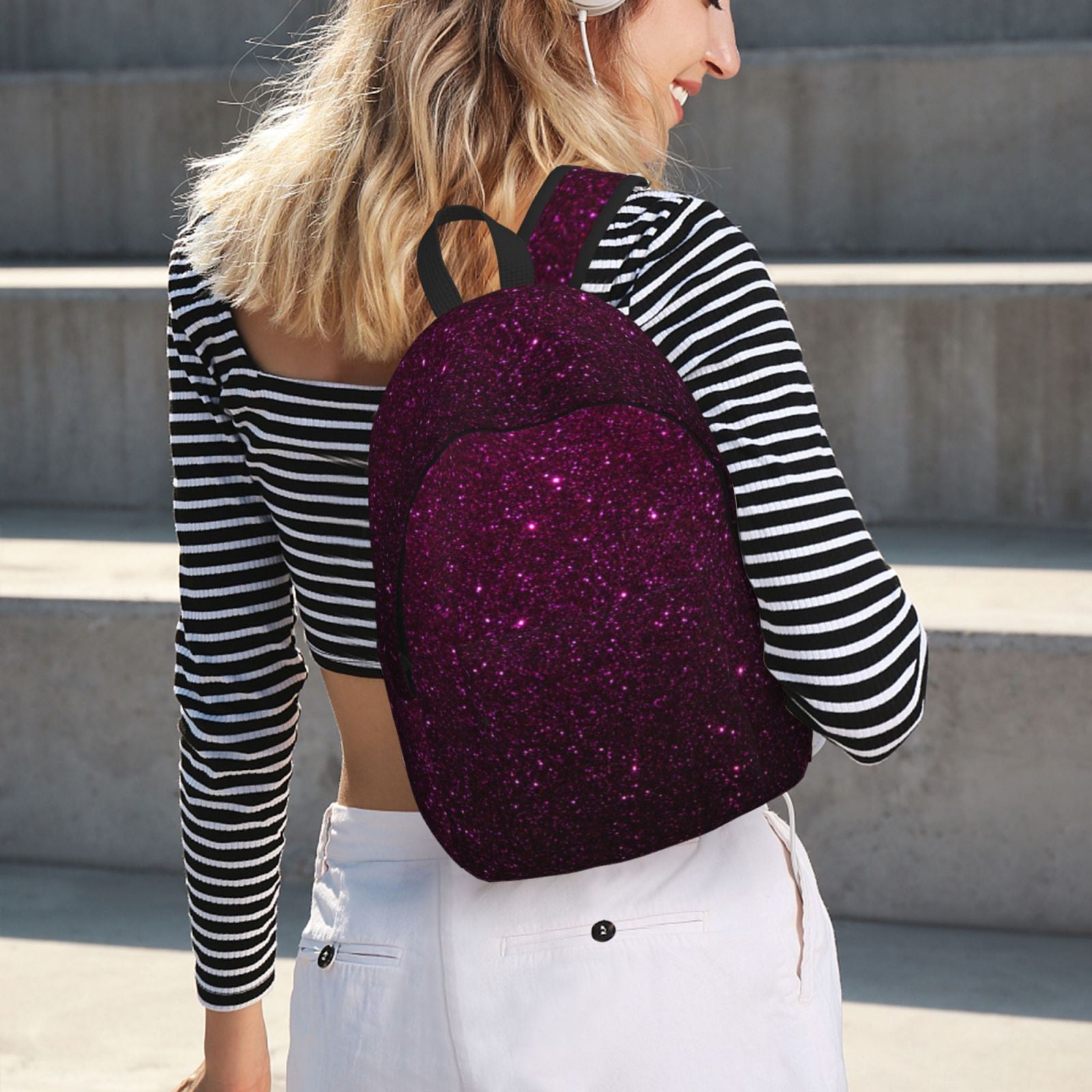 Horeoi Dark Purple Glitter for Canvas Backpack for School Outdoor ...