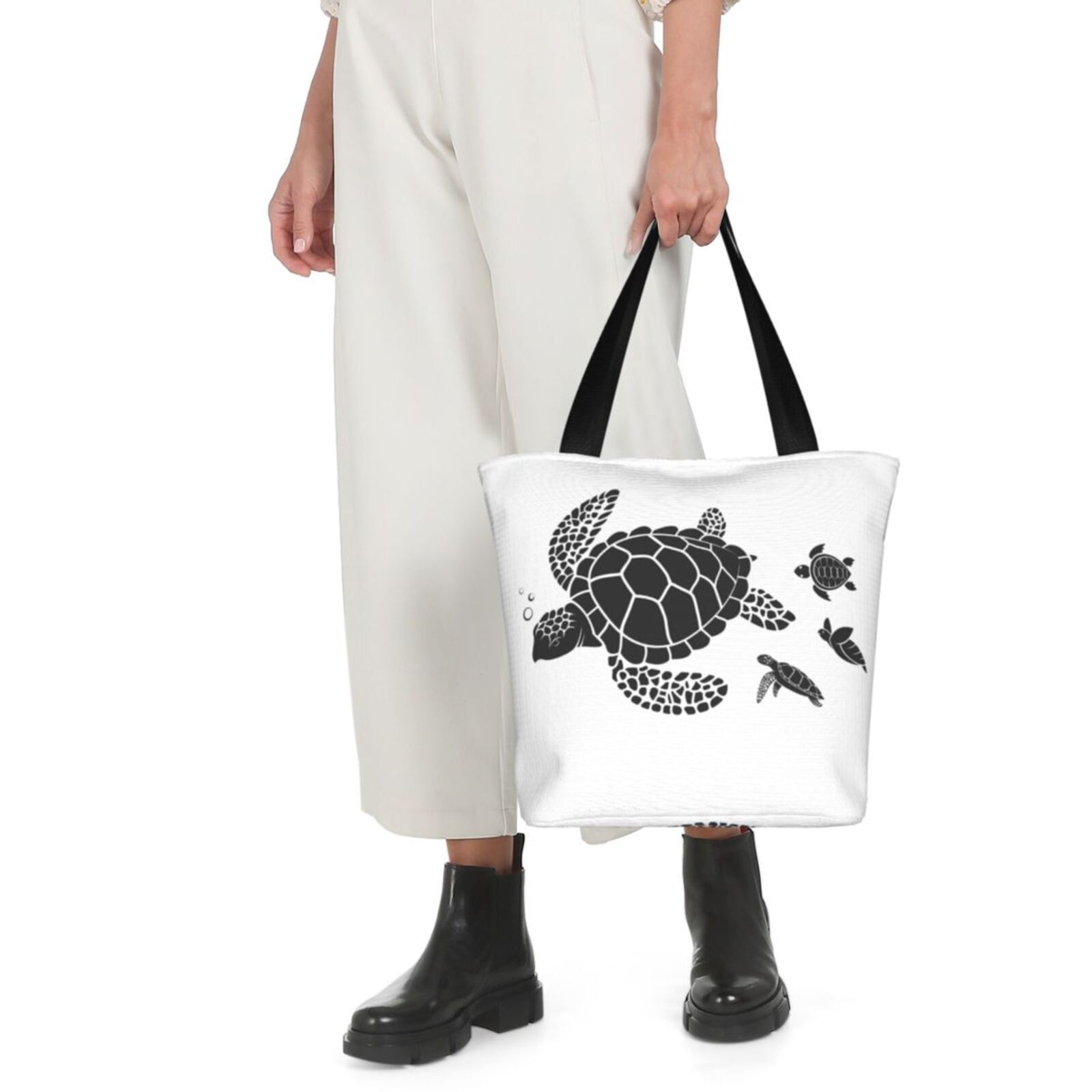 Horeoi Family Of Sea Turtles Print Shoulder Bag for Women Large ...