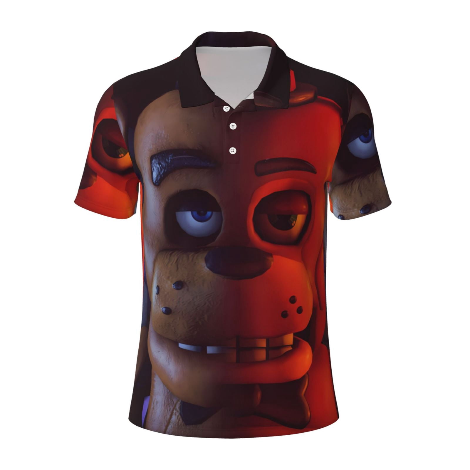 Horeoi Five Nights At Freddy'S Print Mens Golf Shirt Moisture Wicking ...