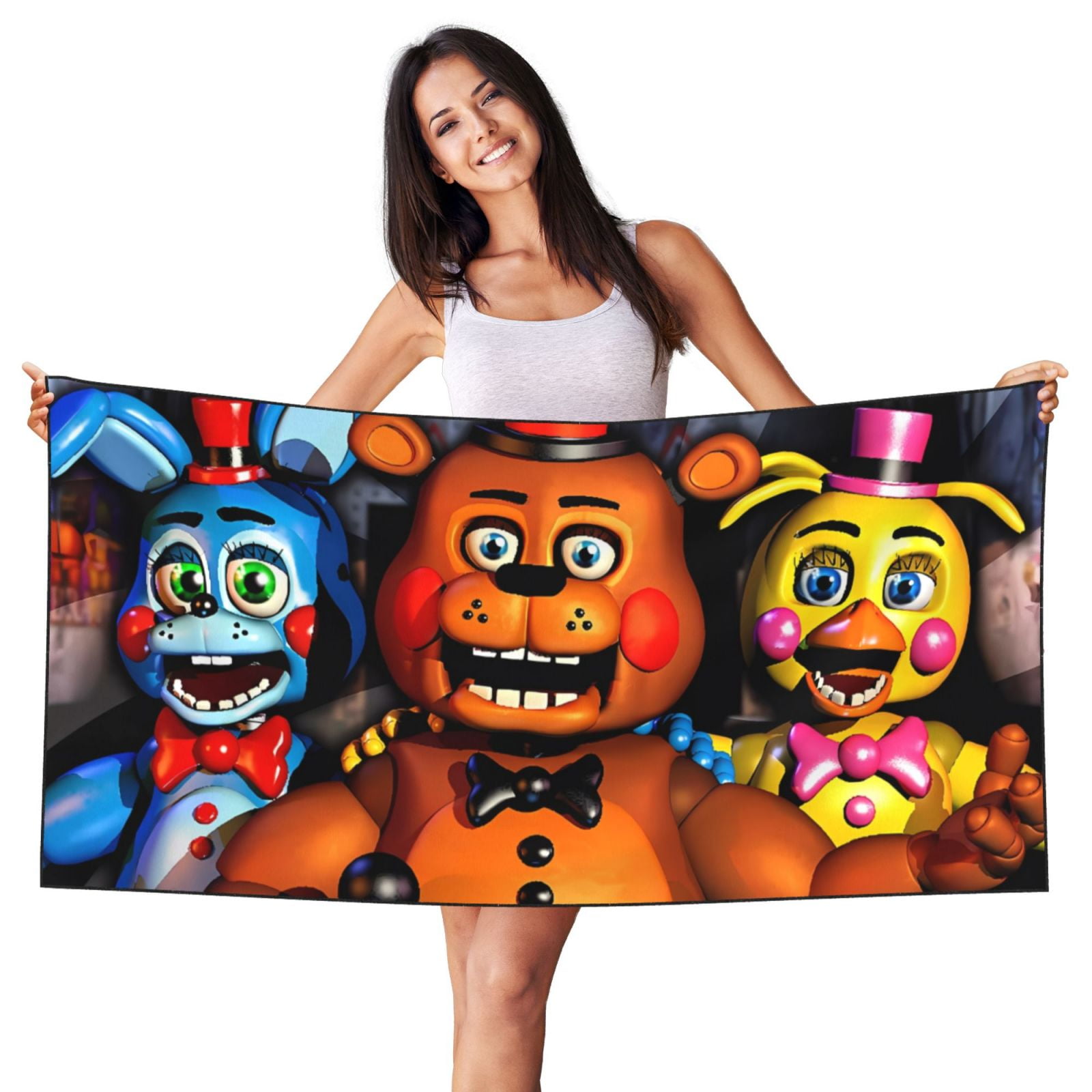 Horeoi Five Nights At Freddy'S Print Silver Fox Velvet Beach Towel ...