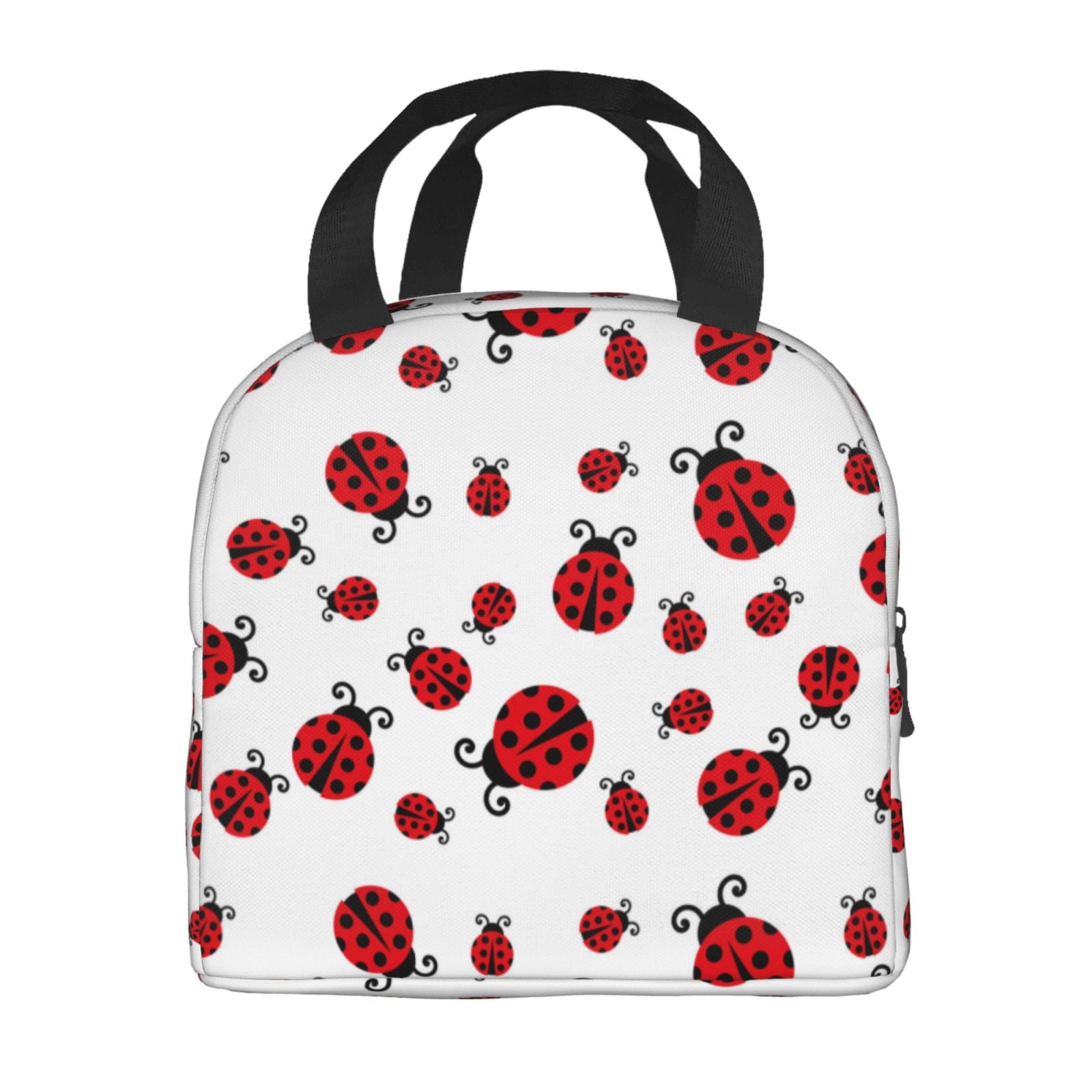 Horeoi Fly Flying Ladybug Pattern Lunch Bag for Work Picnic Travel Use ...