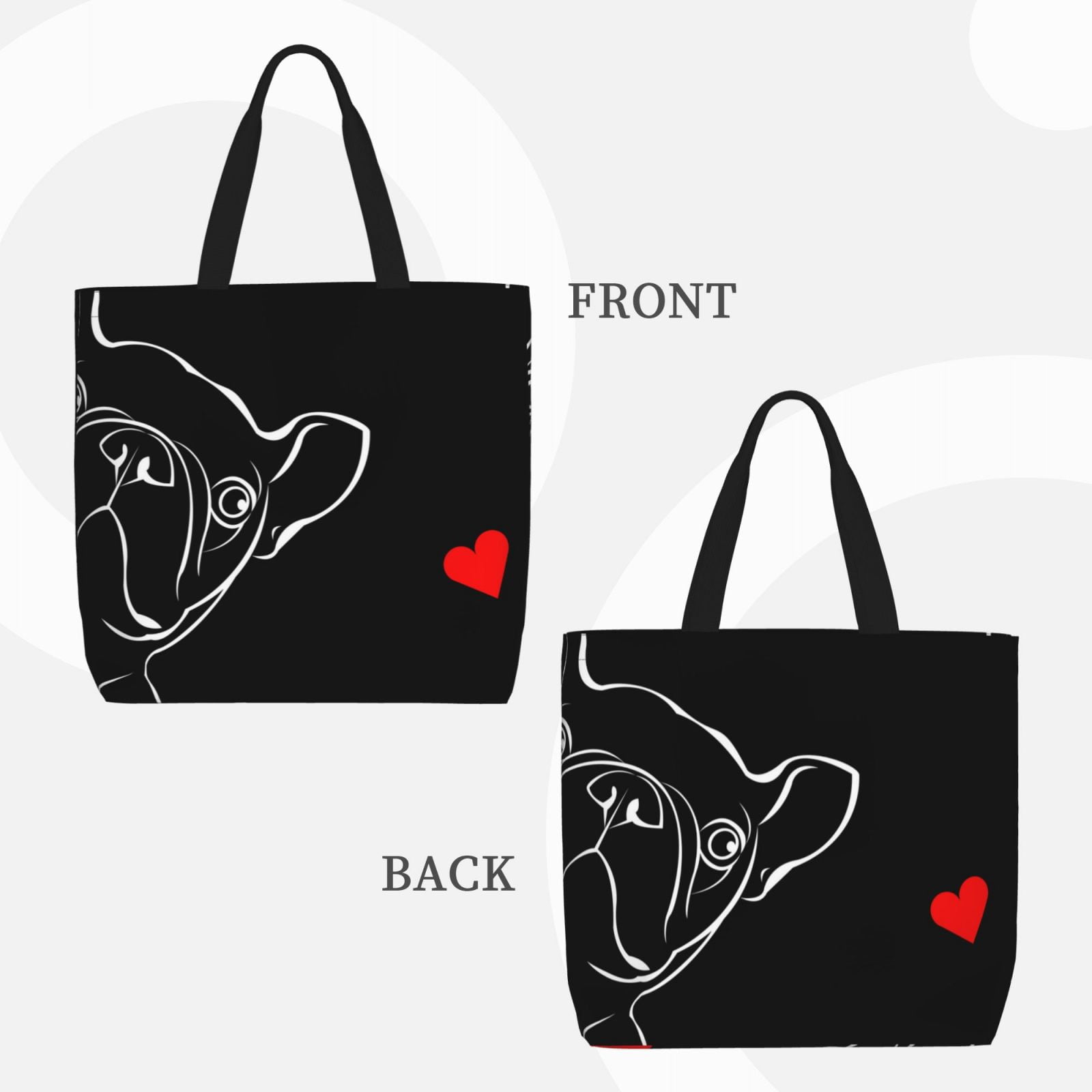Horeoi French Bulldog for Reinforced Shoulder Tote Bag Scratch-Proof ...